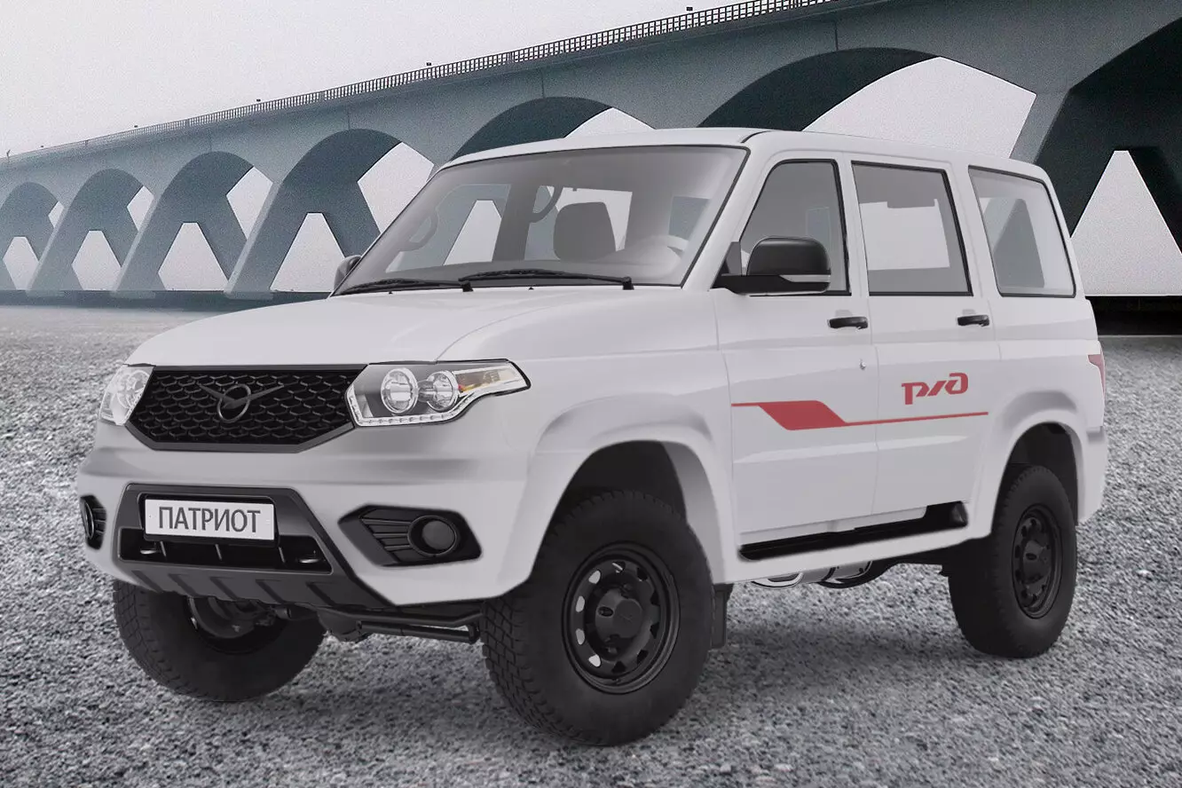 SUV UAZ conectados a los ferrocarriles rusos