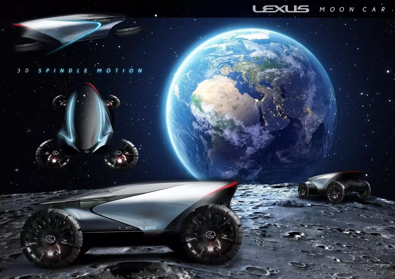 Estúdio de design O European Advanced Design Studio para Toyota e Lexus desenvolveu vários conceitos de possíveis veículos lunares 368154_7