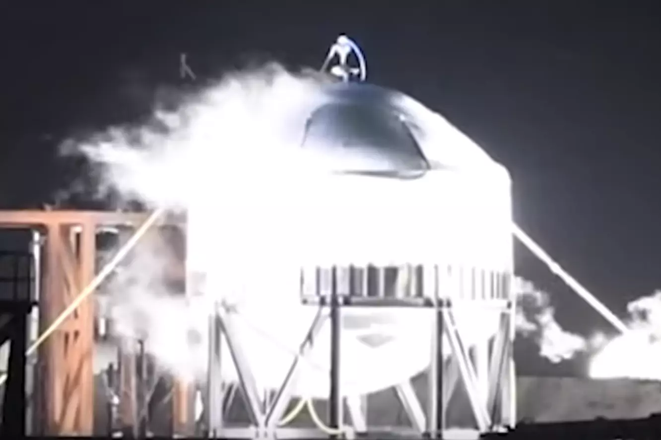 Giguba sa SpaceX ang tangke sa prototype sa umaabot nga Starship atol sa pagsulay 368465_1