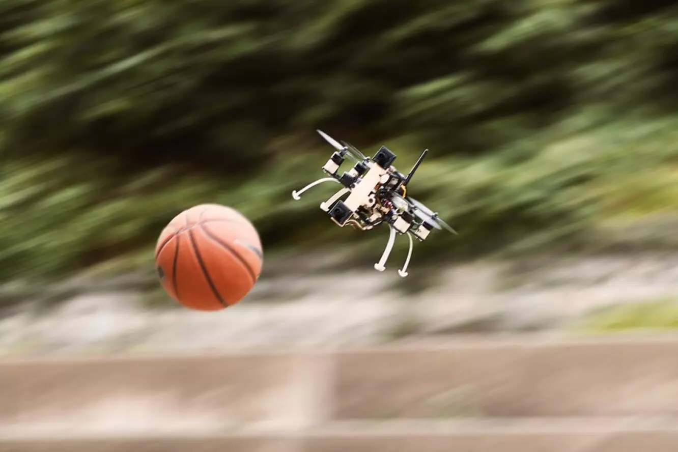 The new system allowed the drone to successfully evade the ball