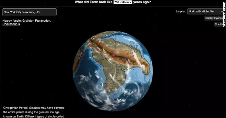 Mapa na mreži će pokazati gdje je vaš grad bio prije milionima godina