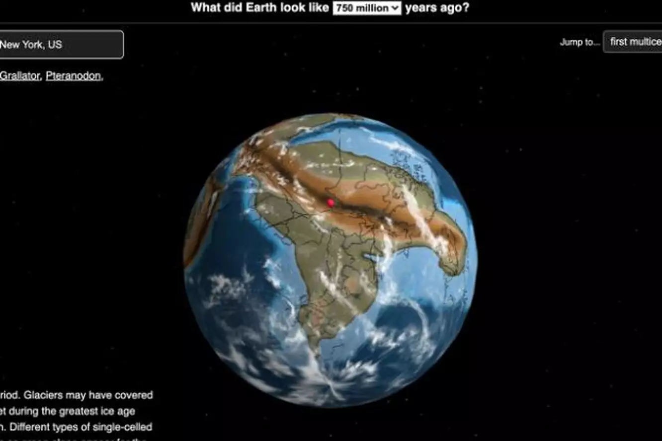 온라인 지도는 수백만 년 전에 당신의 도시가 어디에 있었는지 보여줍니다