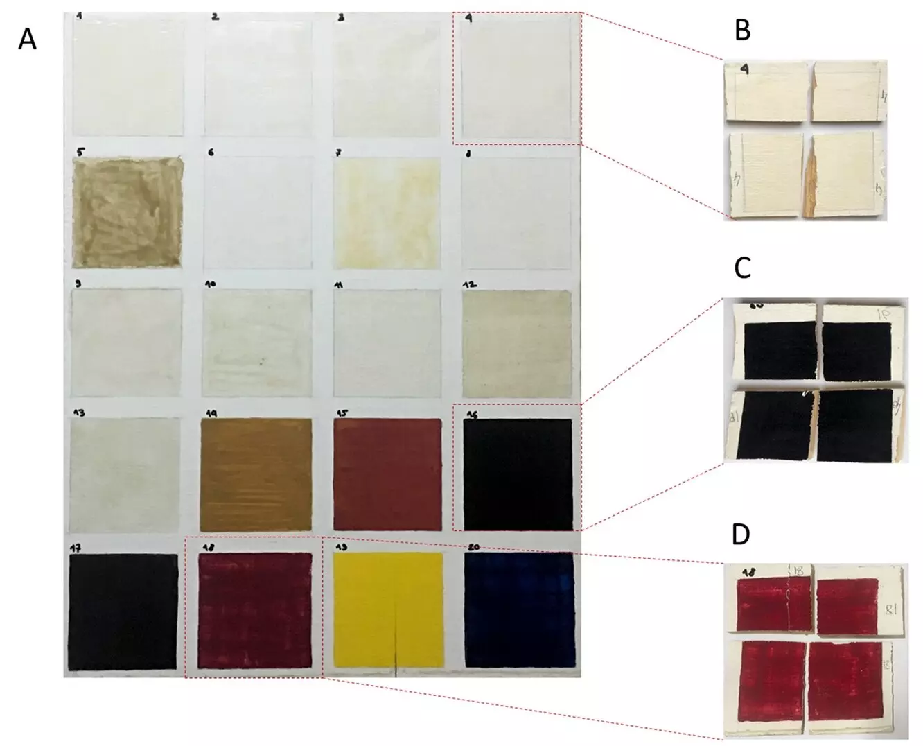 "Twenty squares of Shitov" - e Modell fir d'Studie vum Wuesstum vu Schimmelpilzen op Materialien vun antike Ikonen