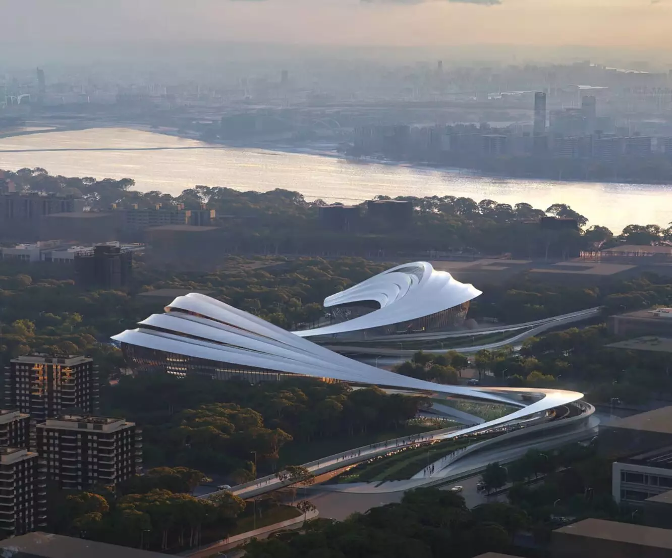 Extérieur du futur bâtiment