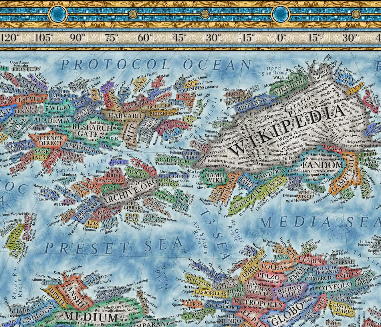 Voyez à quoi ressemblerait Internet s'il s'agissait d'une carte du monde 393598_1