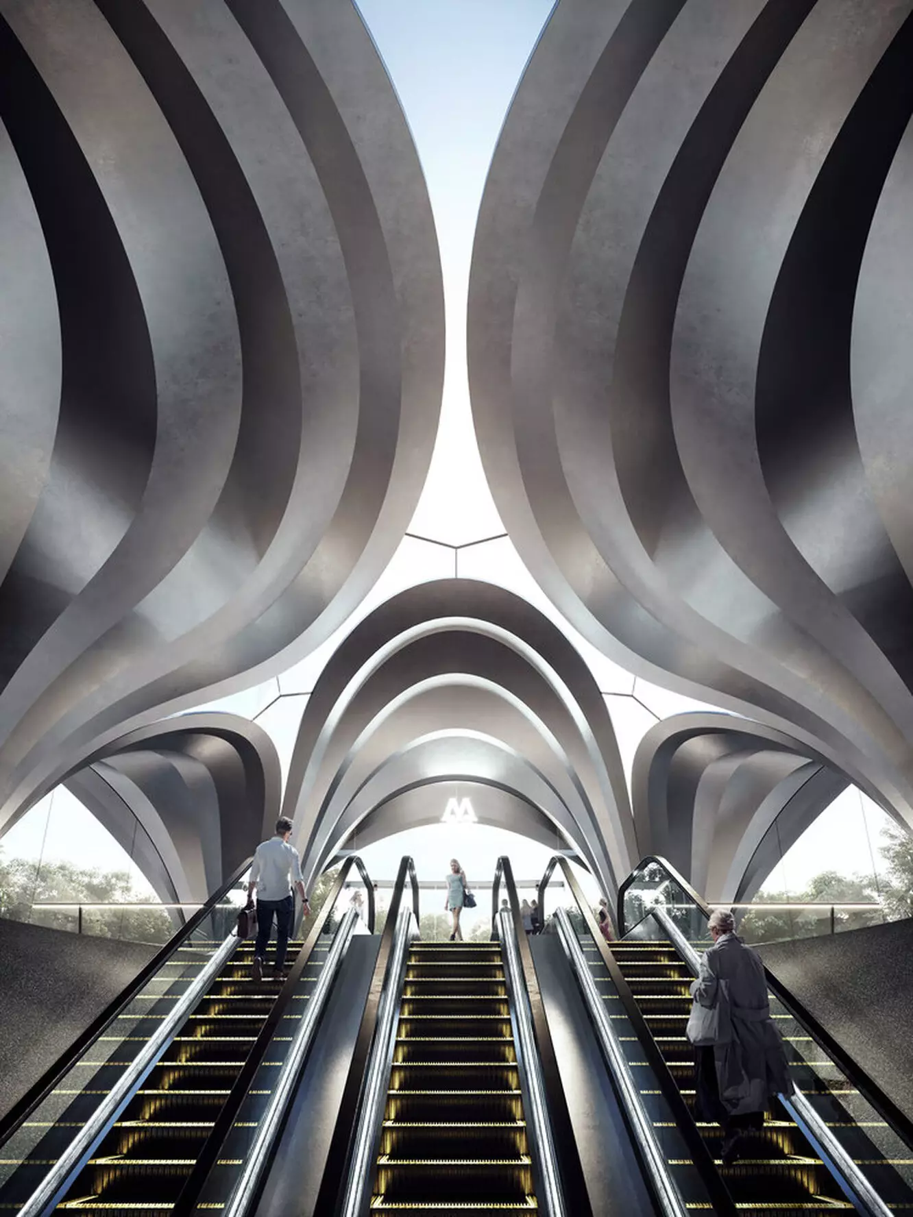 Sa Ukraine, nagsimula ang pagtatayo ng subway project ng Zaha Hadid Architects 394979_6