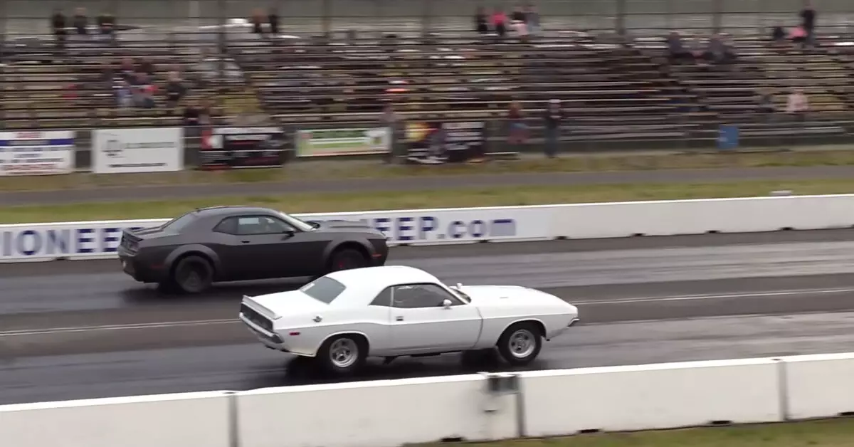 1972 Dodge Challenger vs. Dodge Demon: Drag Race