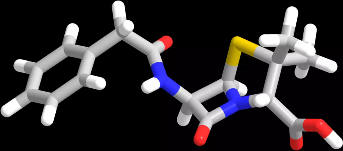 Chemische structuur van penicilline